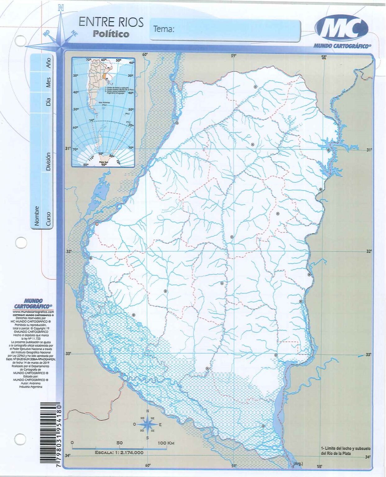 Mapa N3 De Entre Rios-Politico – Casa de Andres